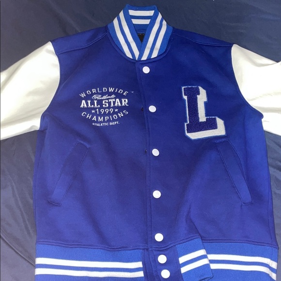Jackets & Coats | Blue And White Varsity Jacket | Poshmark